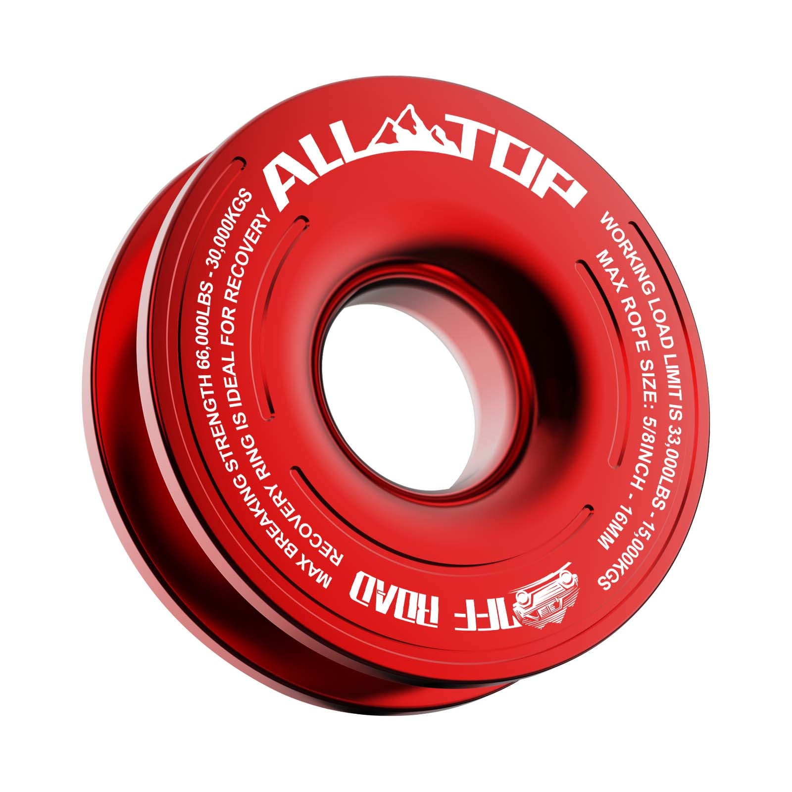 Recovery Ring - 66,000 Lbs - Red | ALL-TOP