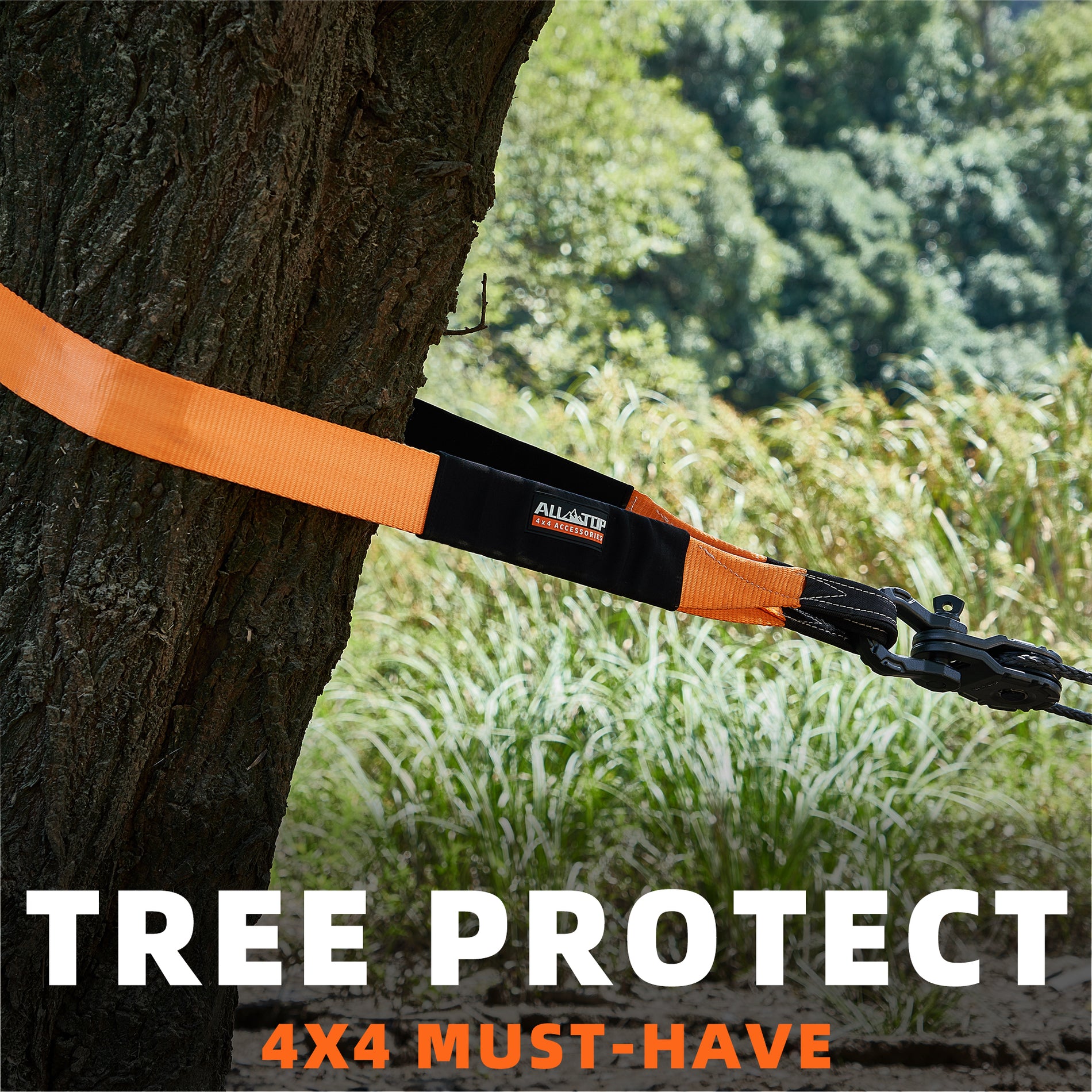 Tree Saver, Winch Extension Strap - 3in x 8ft - 32,000 Lbs | ALL-TOP